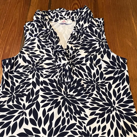 Aryeh | Dresses | Aryeh Navy And White Floral Sleeveless Dress | Poshmark
